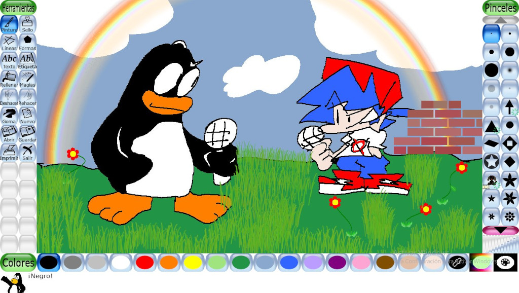 Art Gallery — "Tux Paint Mod When? (Friday Night Funkin' fanart)" by lario but hd