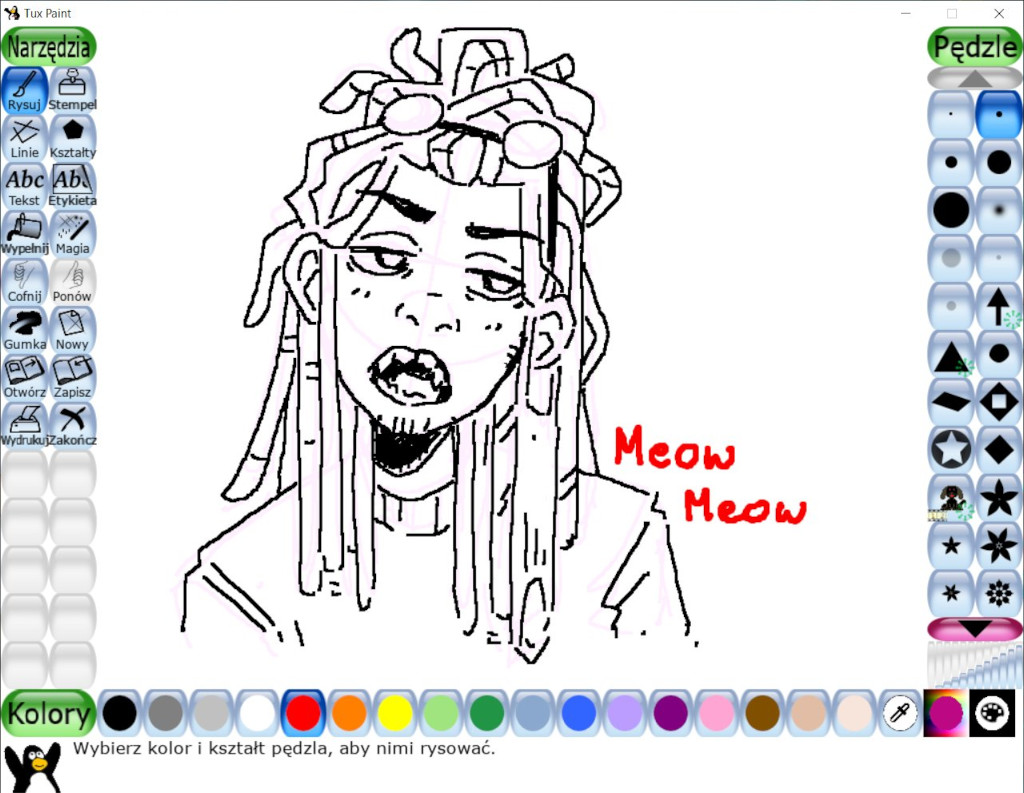 Tux Paint - Art Gallery — "Bezdomny (DHMIS Red Guy)" by madik