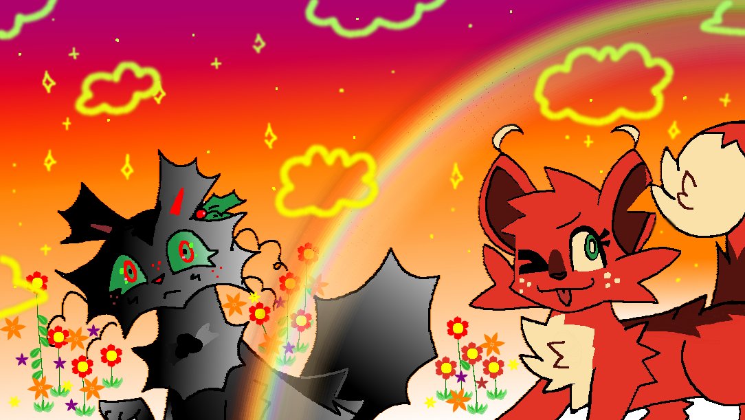 Tux Paint - Art Gallery — "Hollylead and Squirrelflight (from Warrior ...