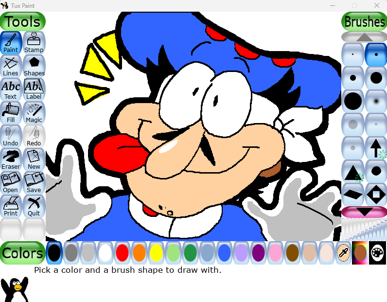 Tux Paint - Art Gallery — "Pizzano (from Pizza Tower)" by Cravenly Wade